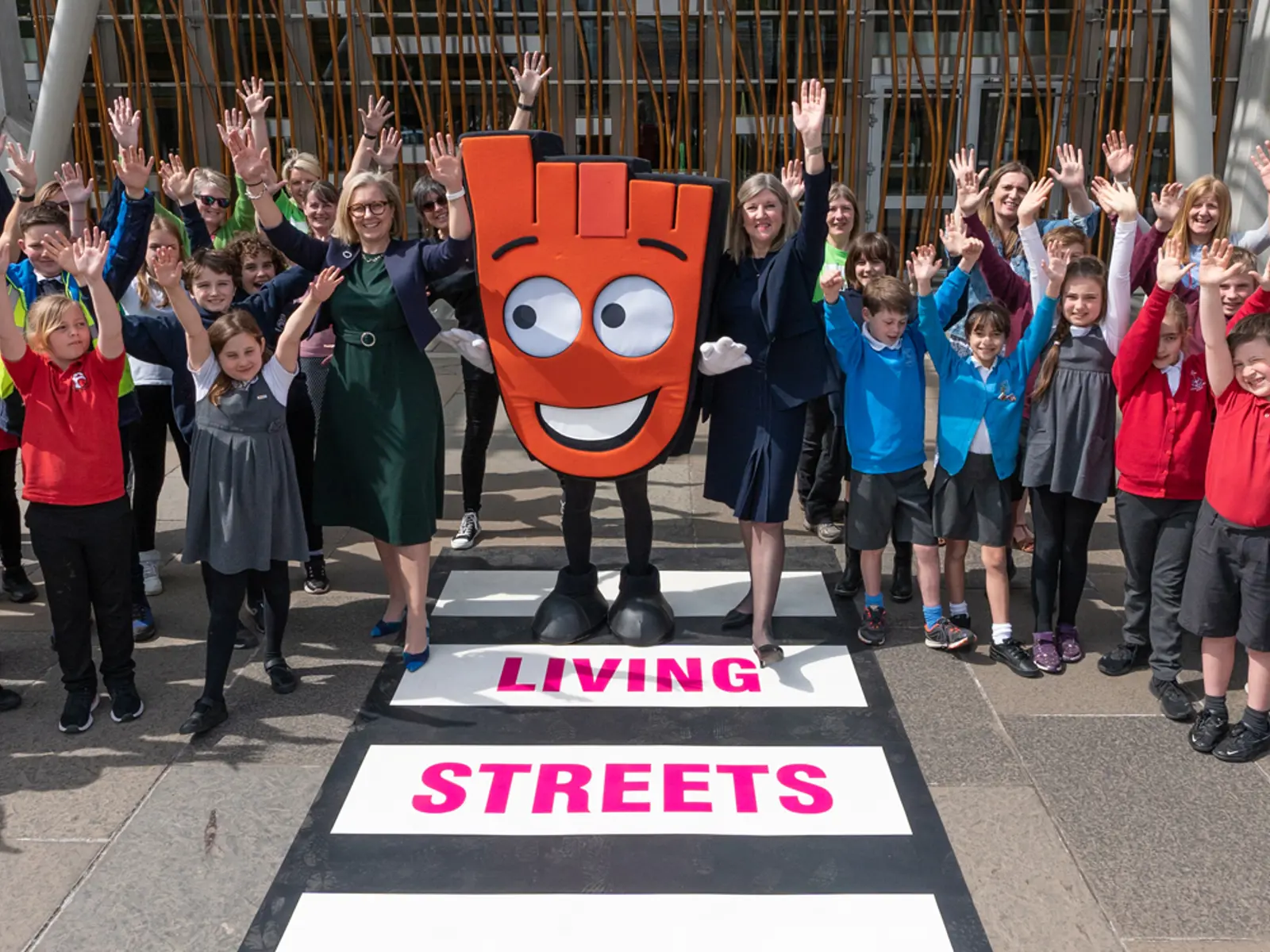 Pupils celebrate Walk to School Week at Scottish Parliament